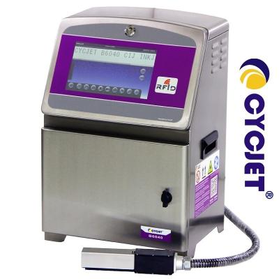 China 15mm Industrial Inkjet Printer Automatic Continous CIJ Mfg Exp Date Printer Coding On Plastic Bags for sale