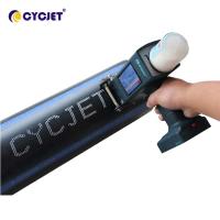 China Large Character Date Handheld Inkjet Printer White Ink 62mm Dot Matrix Fonts for sale
