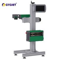 China 30W Fiber Laser Marking Machine Plastic Pipe Logo Printing Fly Laser Printer for sale