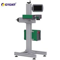 China 30W Fiber Laser Marking Machine Plastic Pipe Logo Printing Fly Laser Printer for sale