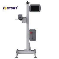 China 30W Fiber Laser Marking Machine Plastic Pipe Logo Printing Fly Laser Printer for sale