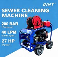 China RJHT-500S 200bar Gasoline-powered Mobile Pipeline Sludge Dredging Machine with 40L Flow Rate for Sewage Drainage for sale