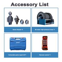 China RJHT-880 heavy-duty sewer dredging machine, sewer cleaning machine with remote control function, flexible shaft sewer drainage cleaning machine LOGO customization for sale