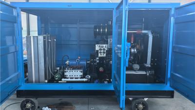 China RJHT-10050 Ultra High Pressure Cleaning Machine with 1000 bar pressure, Diesel driven and 100KW power for industrial cleaning for sale