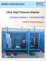 China RJHT-10050 Ultra High Pressure Cleaning Machine with 1000 bar pressure, Diesel driven and 100KW power for industrial cleaning for sale
