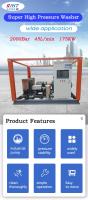 China Electric 200MPa ultra-high pressure water jet cleaning machine, chemical tank, concrete, brushed steel plate descaling and cleaning equipment for sale