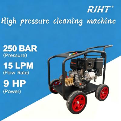 China RJHT-2515 General Purpose High Pressure Cleaner 250 Bar 15 LPM Heavy Duty Water Jet Equipment for Farm Washing，Car and Site Cleaning for sale