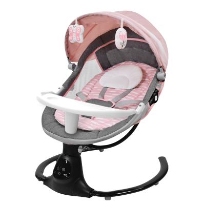 China Customizable Auto Swing Cradle With Dining Tray ODM Automatic Cradle Rocker for sale
