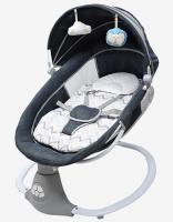 China Foldable Electric Infant Rocker Lightweight Auto Cradle Rocker Grey Black for sale