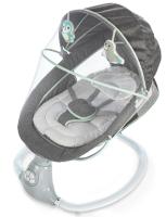 China Foldable Electric Infant Rocker Lightweight Auto Cradle Rocker Grey Black for sale