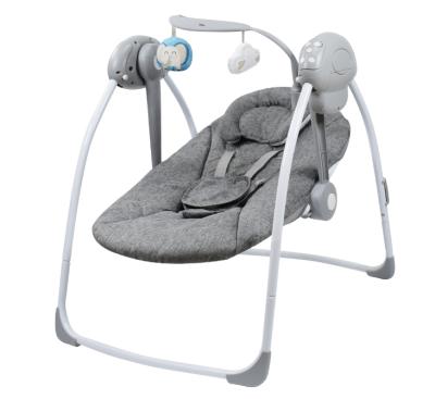 China 25Lbs Newborn Bouncer Swing 3 Speed Infant Rocker Swing Gray for sale