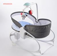 China Portable Foldable Newborn Swing Bed Remote Control Cradle With Mosquito Net for sale