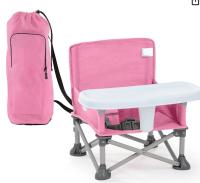 China Pink Childrens Camping Chair With Tray Compact Personalized Kids Camping Chair for sale