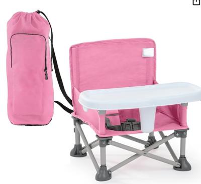 China Pink Childrens Camping Chair With Tray Compact Personalized Kids Camping Chair for sale