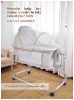 China Aluminum Alloy Infant Swing Bed Electric Cradle Bed ASTM F2088 Certification for sale