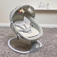 China One-Click Folding Electric Baby Swing Rocker | Canopy Infant Bouncer with Hanging Cartoon Toys & Adjustable Backrest for sale
