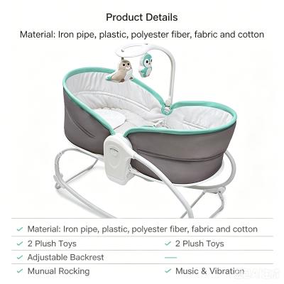 China Wholesale Electric Baby Swing Bed For Newborn 0-12 Months Multifunction Auto Rocking Crib for sale