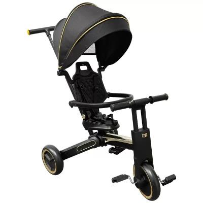 China Multi‑Mode Kids Tricycle, Foldable Stroller Tricycle for Toddler 9‑72 Months, 5‑in‑1 Convertible Baby Balance Bike for sale