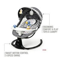 China Five-Speed Electric Infant Rocker Adjustable Swing Amplitude 12-24 Degrees with Bionic Tilt for sale