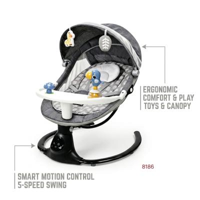 China Five-Speed Electric Infant Rocker Adjustable Swing Amplitude 12-24 Degrees with Bionic Tilt for sale