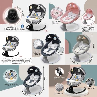 China Skin-Friendly Electric Infant Rocker Velvet Pillow Linen Fabric with Soft Breathable Cushion for sale