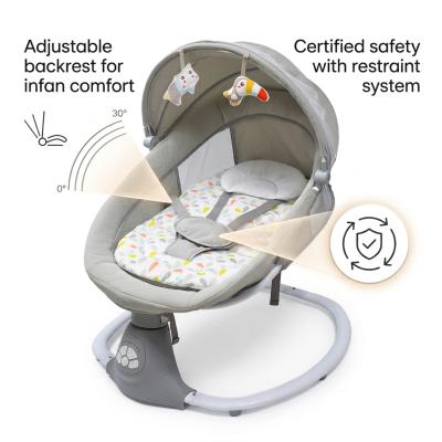 China Blackout Tent Infant Swing Rocker Removable Canopy Detachable Tray Bluetooth Music with Remote Control for sale