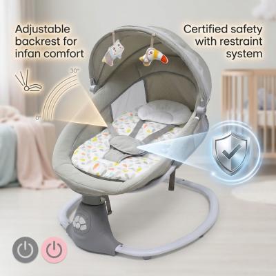 China UV Canopy Mosquito Net Infant Swing Rocker Detachable Toy Bar Indoor Outdoor Newborn Portable Soother for sale