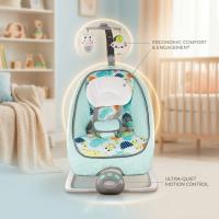 China European Style Foldable Infant Rocker Chair 2 Plush Toys Musical Light Vibration Box Washable Cover for sale