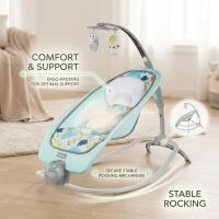 China 2 Height Levels Infant Rocker Chair European Style Removable Washable Cover with Musical Light Vibration for sale