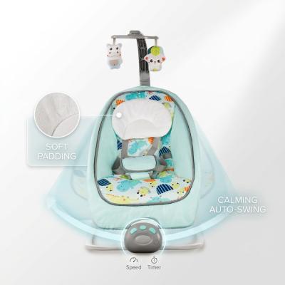 China Electric Swing Infant Rocker Chair 5 Speed Amplitude 3 Speed Timer Remote Control with 2 Plush Toys for sale