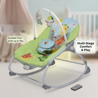 China 3 Speed Timer Electric Infant Swing Chair Remote Control 5 Amplitude with 2 Plush Toys Adjustable Seat for sale