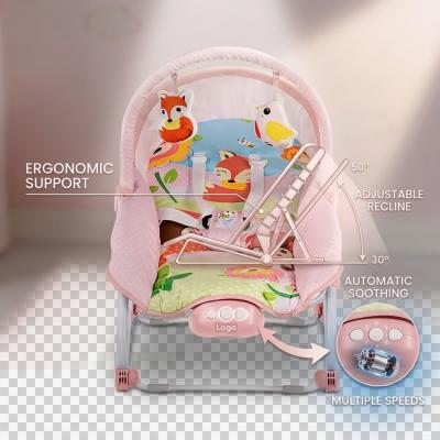China Music Box Vibration Infant Rocking Chair Adjustable Backrest 12KG with Washable Cushion Plush Toys for sale