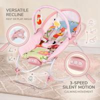 China Rich Satin Cushion Infant Rocking Chair Washable Removable with Detachable Toy Rack Music Box for sale