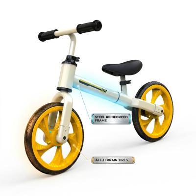 China High Carbon Steel Childrens Balance Bike 12 Inch Wheels Anti Slip Tires with Adjustable Seat Handlebar for sale
