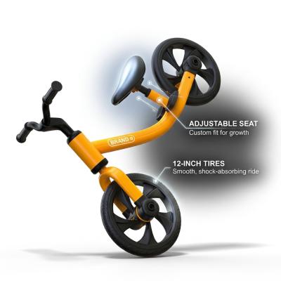 China 360 Degree Steering Childrens Balance Bike Double Bearing Wheels with High Carbon Steel Frame 12 Inch for sale