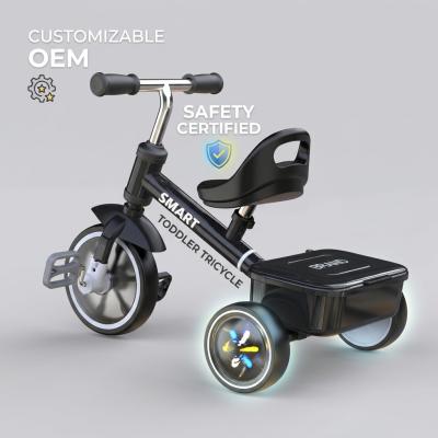 China OEM Four Wheel Balance Bike Manufacturer Custom Logo Kids 4 Wheel Bike with Adjustable Seat 50KG for sale