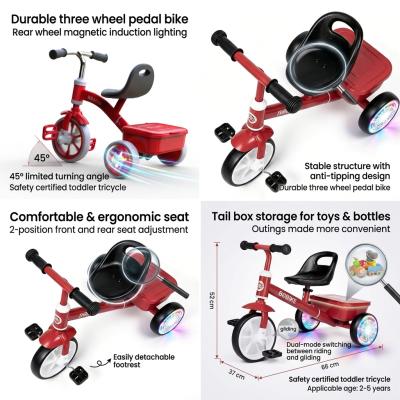 China Factory Direct Four Wheel Balance Bike Supplier Private Label with Magnetic Light Wheels Airless Tires for sale