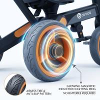 China Custom Kids Balance Bike Factory 4 Wheel 50KG Detachable Footrest with Magnetic Light Wheels for sale
