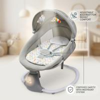 China Bluetooth Musical Infant Swing Rocker 5-Speed Swing 3-Speed Timer Remote Control 2 Plush Toys Baby Sleep Chair for sale