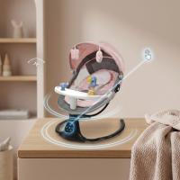 China Blackout Canopy Infant Swing Rocker 5-Speed Swing Adjustable Backrest Detachable Washable Tray Baby Sleep Chair for sale