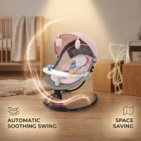 China Blackout Canopy Infant Swing Rocker 5-Speed Swing Adjustable Backrest Detachable Washable Tray Baby Sleep Chair for sale