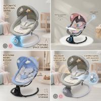China Remote Control Infant Swing Rocker Touch Panel Adjustable Backrest 3-Speed Timer Blackout Tent Music Baby Rocking Chair for sale