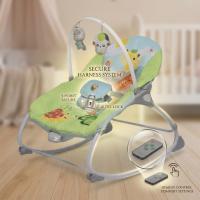 China Classic Cushioned Infant Rocker Chair European Rocking Chair Iron Frame Cotton Fabric Baby Seat Nursery for sale