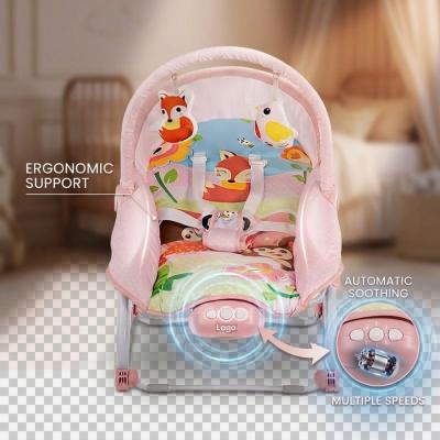 China Nordic Style Baby Rocking Chair Soft Polyester Fiber Cushion Infant Rocker Chair Cradle Nursery Furniture for sale