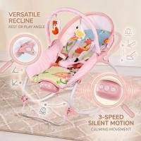 China Adjustable Height Infant Rocker Chair 2 Levels Foldable European Rocking Chair Musical Light Vibration Toy for sale