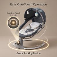 China Blackout Tent Smart Bouncer Electric Rocking Chair 5-Speed Swing Timer Bluetooth Music Remote Plush Toys for sale