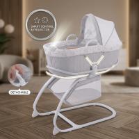 China Sunshade Canopy Baby Swing Bed Electric Rocker Mosquito Net 5-Speed Swing Timer USB Power Bluetooth Music for sale