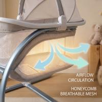China Bluetooth Baby Swing Bed Electric Rocker 5-Speed Swing 4-Speed Timer 4-Height Adjustable USB Rechargeable for sale