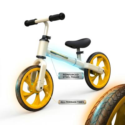 China Balance Training Bike Children Adjustable Handlebar 12-Inch Rubber Tires Steel Frame 360 Degree for sale