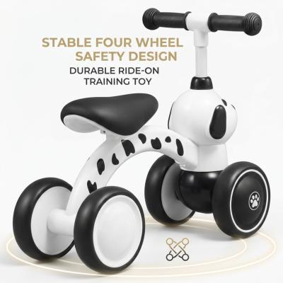 China Magnetic Light Wheel Four Wheel Balance Bike Black Blue Airless Tires with Anti Tipping Frame for sale